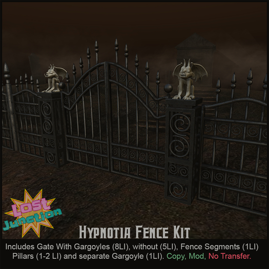 Second Life Marketplace - [LJ] Hynotia Fence Kit - Wrought Iron Fence ...